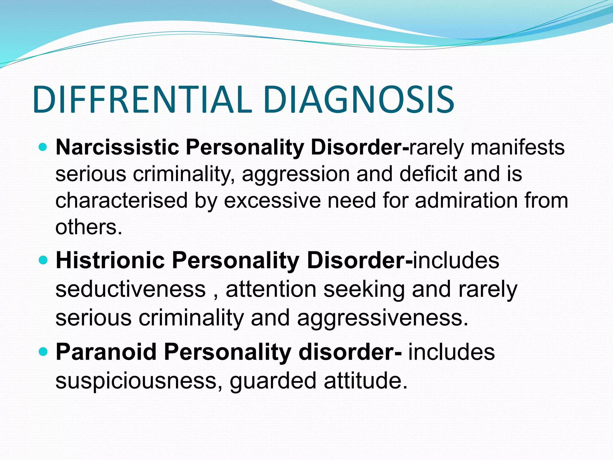 Antisocial Personality Disorder | PPTX