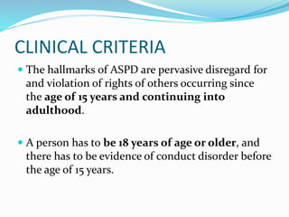 Antisocial Personality Disorder | PPTX