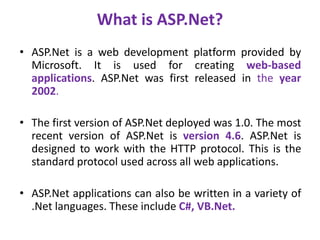 ASP DOT NET | PPT