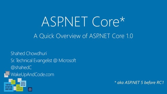 ASP.NET Core MVC + Web API with Overview
