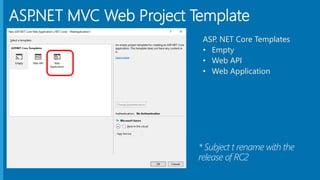 ASP.NET Core MVC + Web API with Overview | PPT