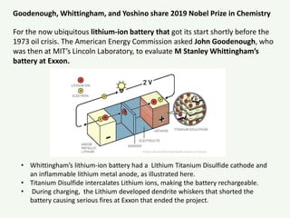 2019 Nobel Prize for Lithium-Ion Battery: EVs Fun Saving our Planet | PPTX