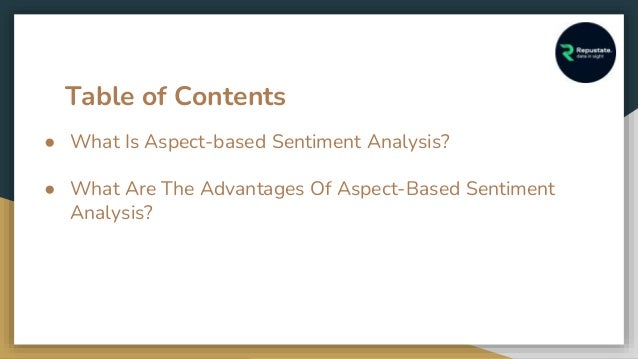 Aspect Based Sentiment Analysis | PPT