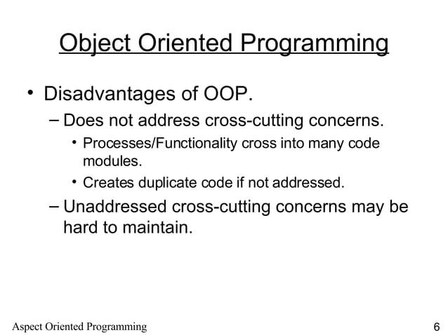 Aspect Oriented Programming | PPT Aspect Oriented Programming | PPT