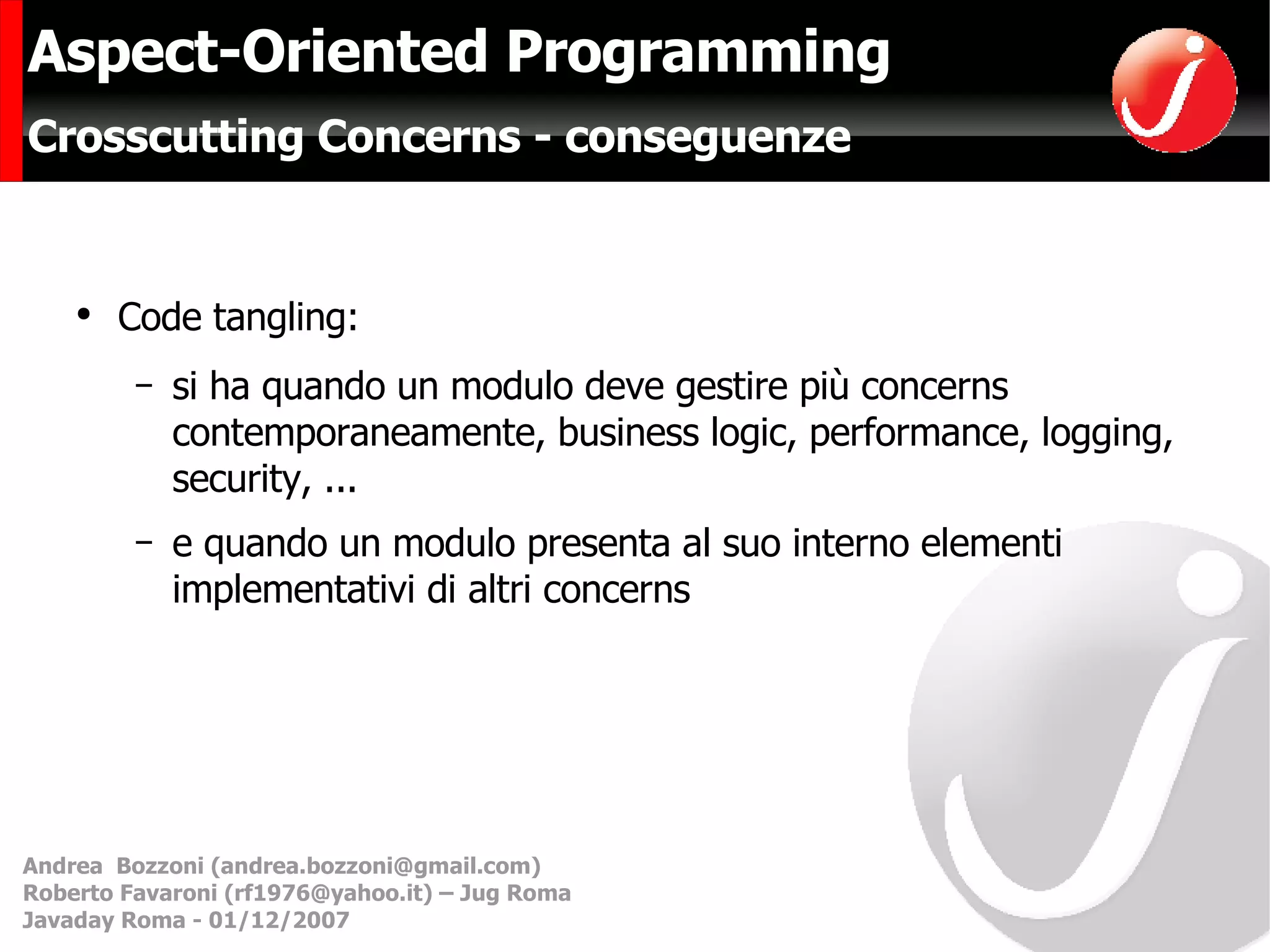 Aspect Oriented Programming Ppt