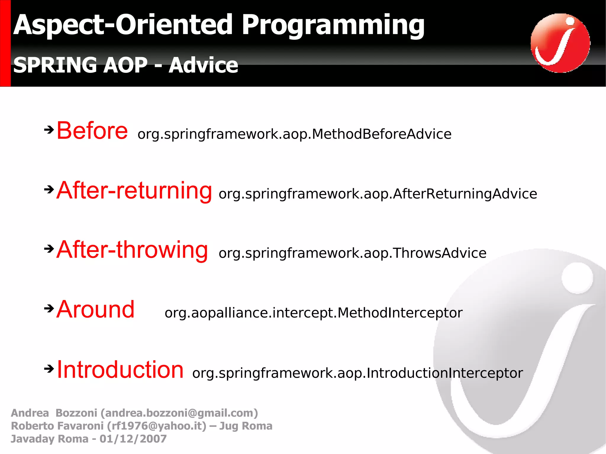 Aspect Oriented Programming Ppt