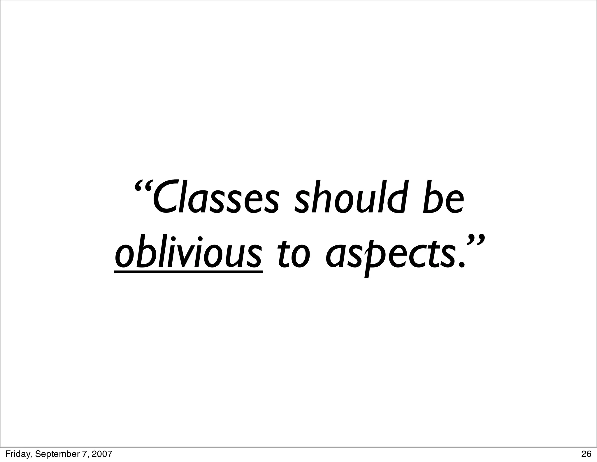 Aspect Oriented Programming And Design Ppt 