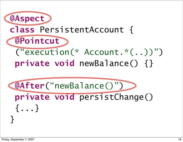 Aspect Oriented Programming and Design | PPT