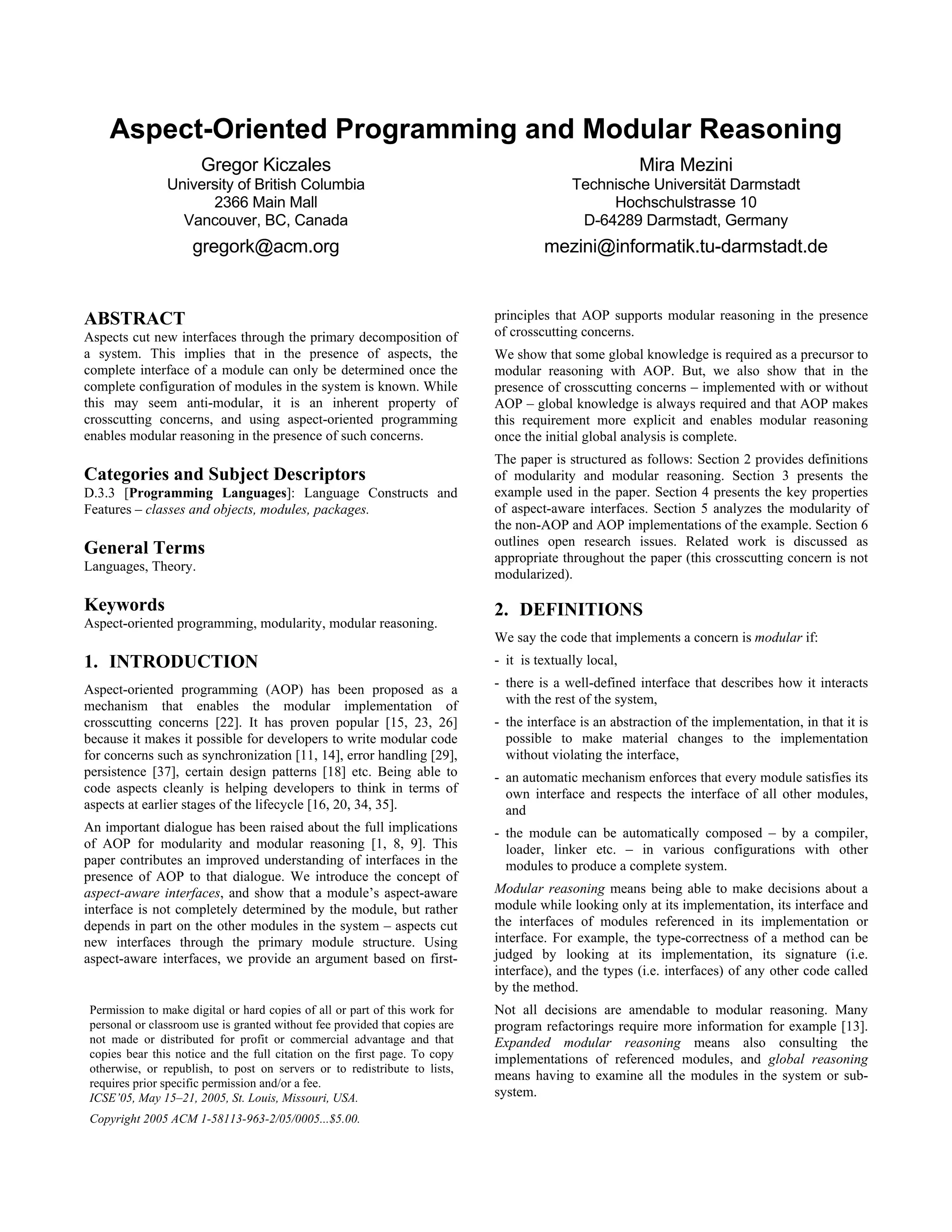 Aspect Oriented Programming | PDF Aspect Oriented Programming | PDF