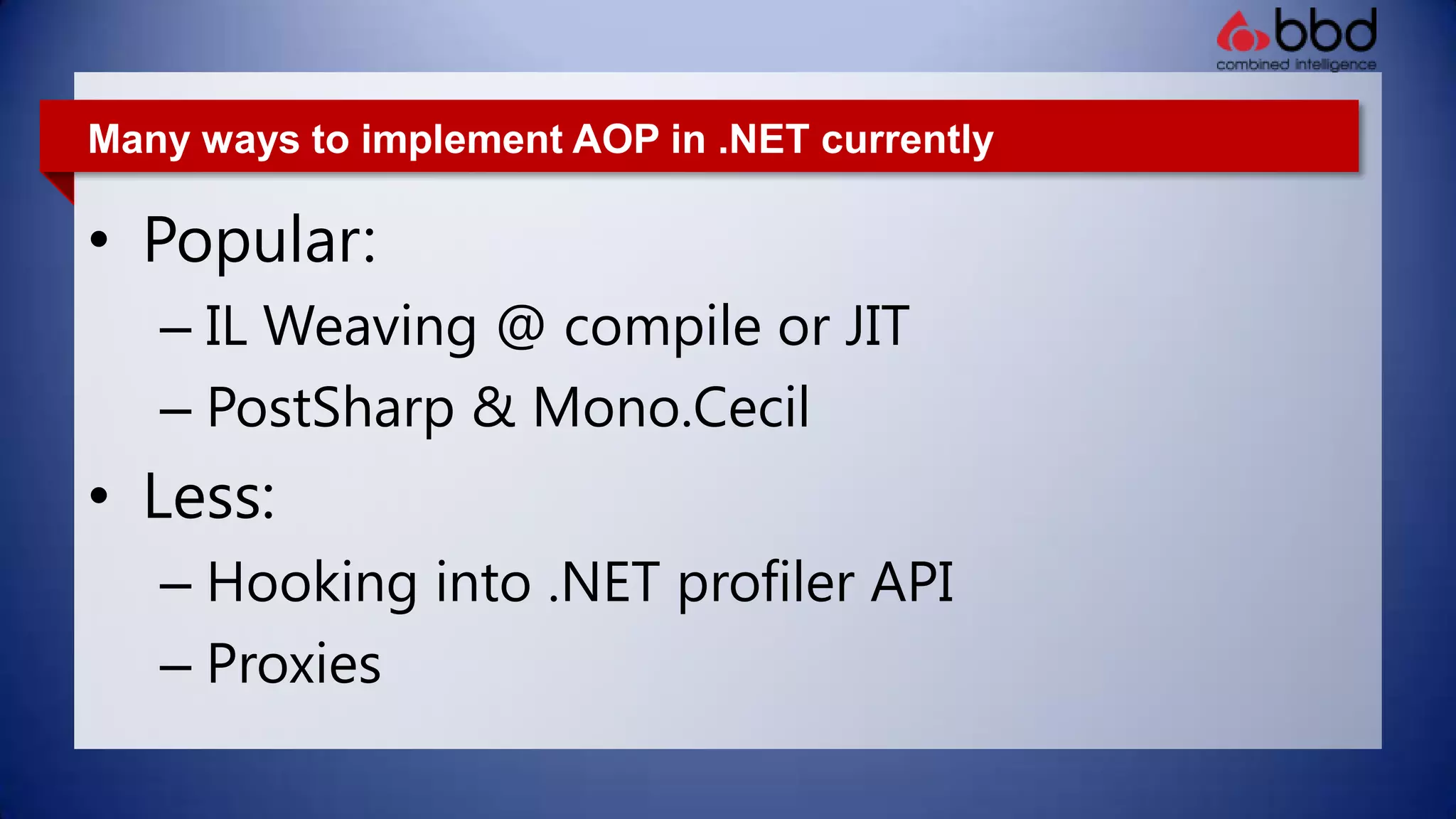 Aspect Oriented Programming Ppt