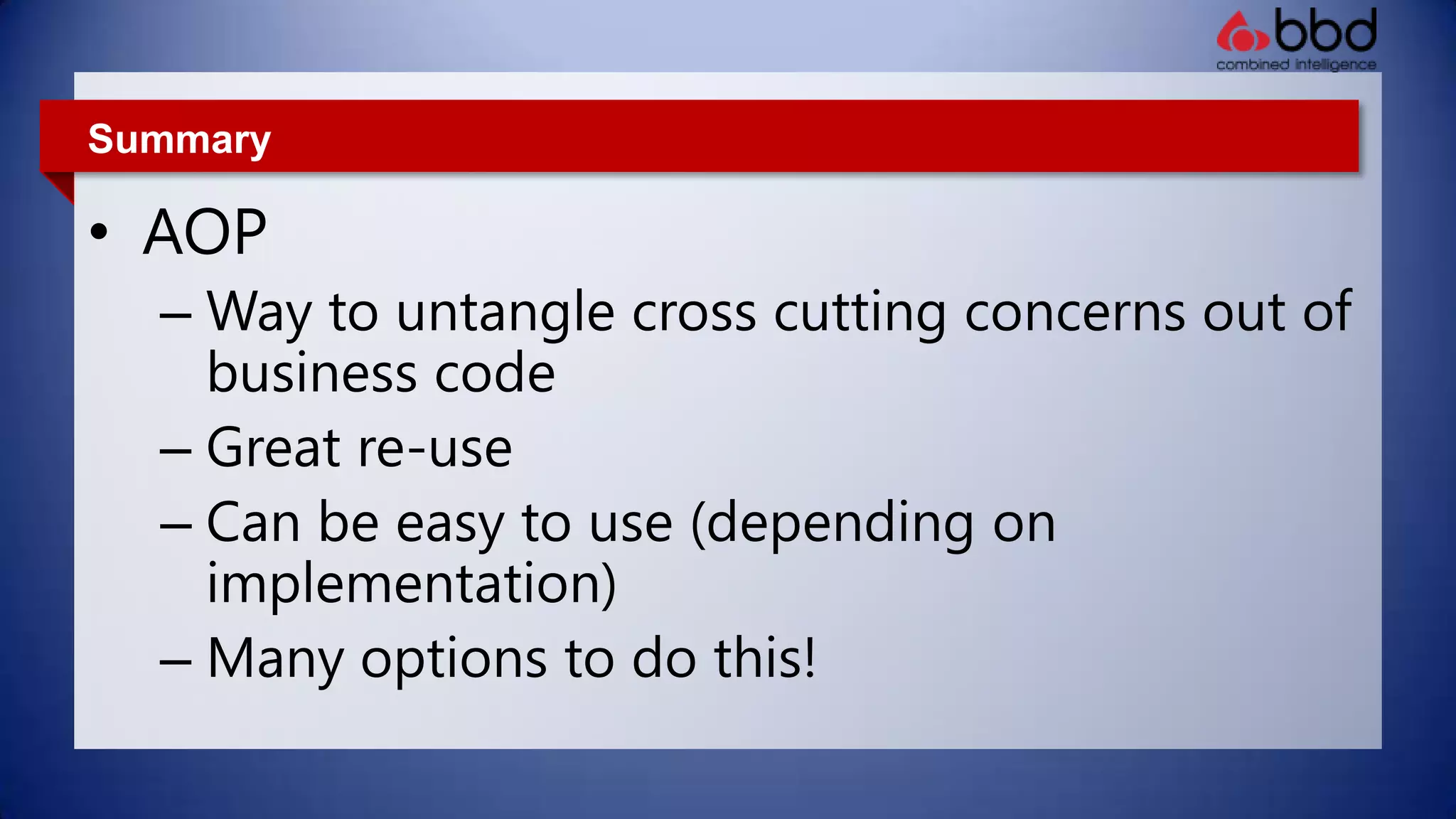 Aspect Oriented Programming Ppt
