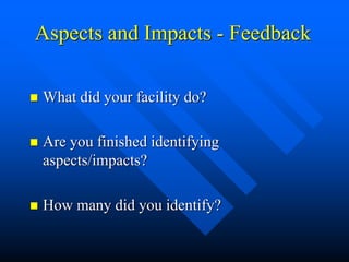 aspect_impact.pptx | Environment | Science