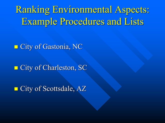 aspect_impact.pptx | Environment | Science