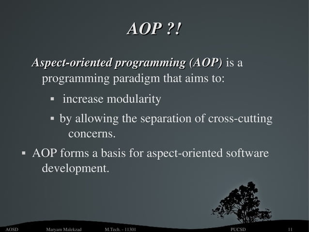 Aspect oriented software development | PDF