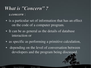 Aspect oriented software development | PDF