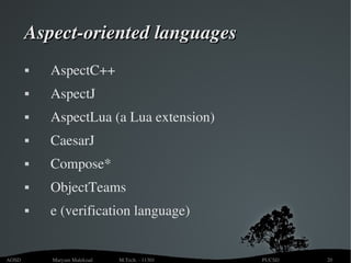 Aspect oriented software development | PDF