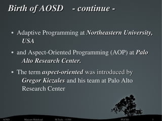 Aspect oriented software development | PDF