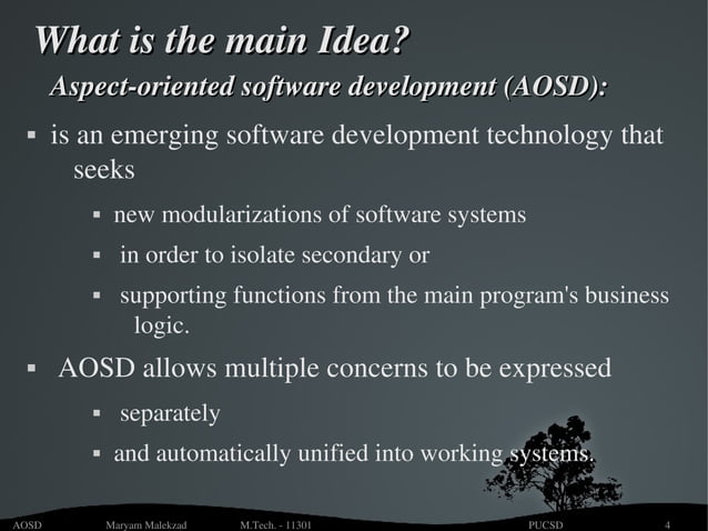 Aspect oriented software development | PDF