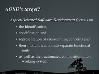 Aspect oriented software development | PDF