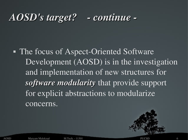 Aspect oriented software development | PDF