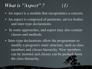 Aspect oriented software development | PDF