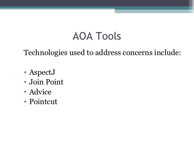Aspect Oriented Architecture