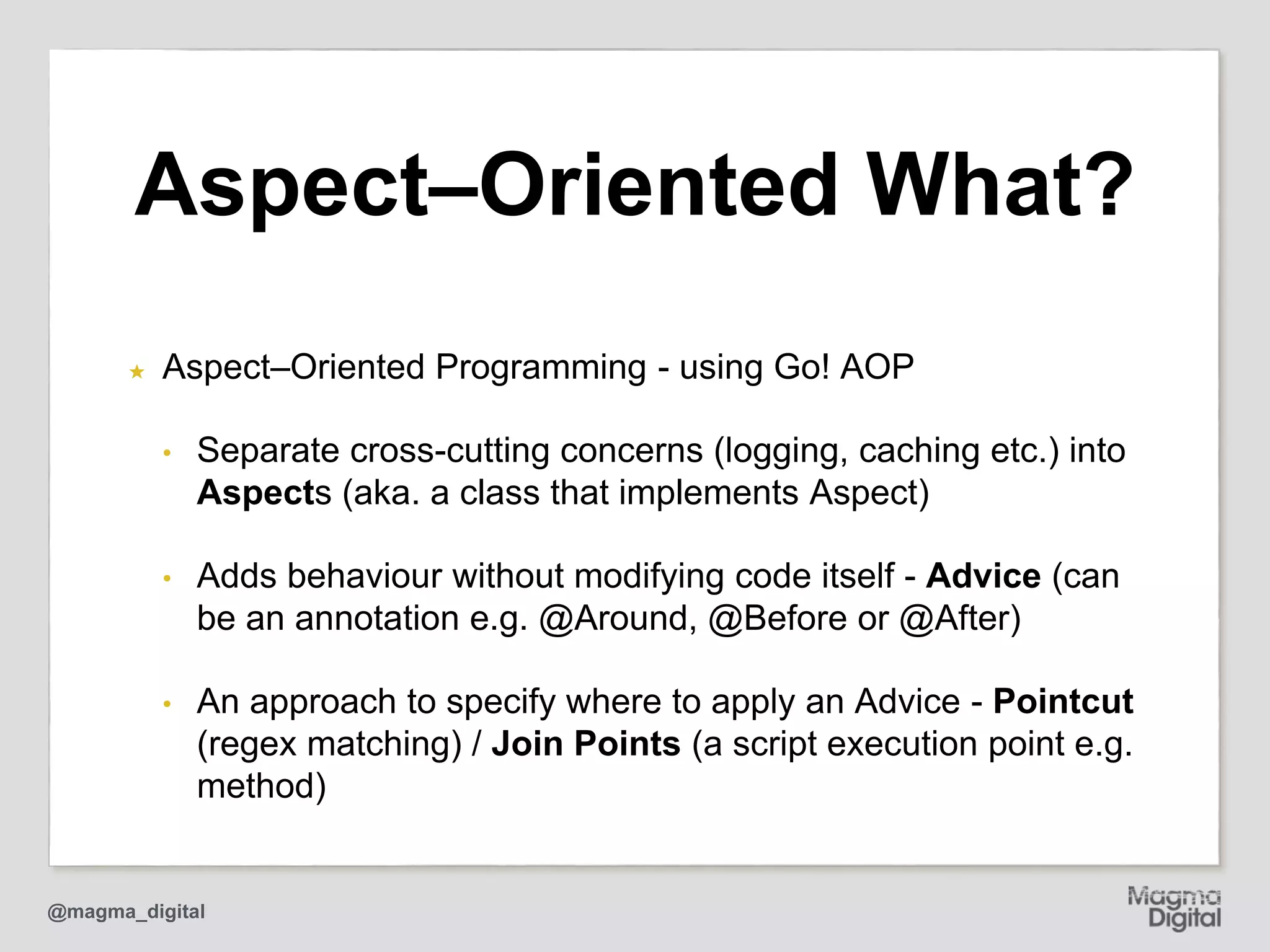 Aspect Oriented Programming Ppt