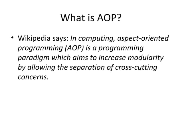 Aspect Oriented Programming In Net