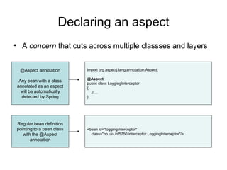 Aspect oriented programming with spring | PPT