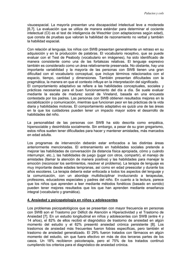 Aspectos Clínicos Y Neuroconductuales Del Síndrome De Williams Beuren Pdf