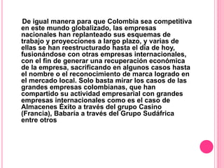 Aspectos de la globalización en colombia | PPTX