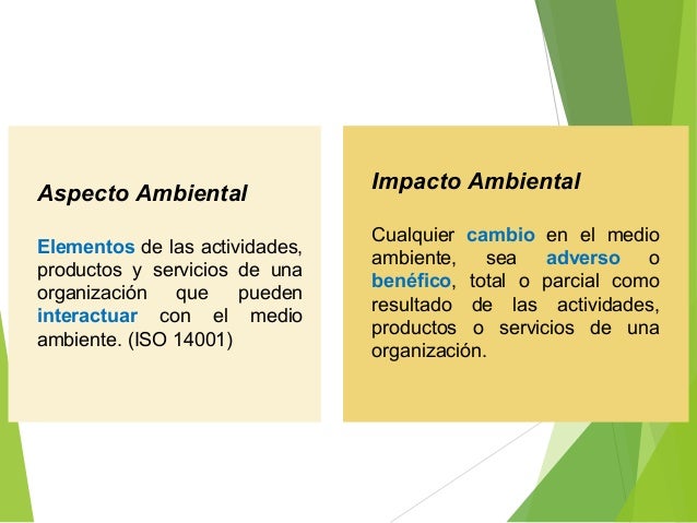 Aspectos e impactos ambientales