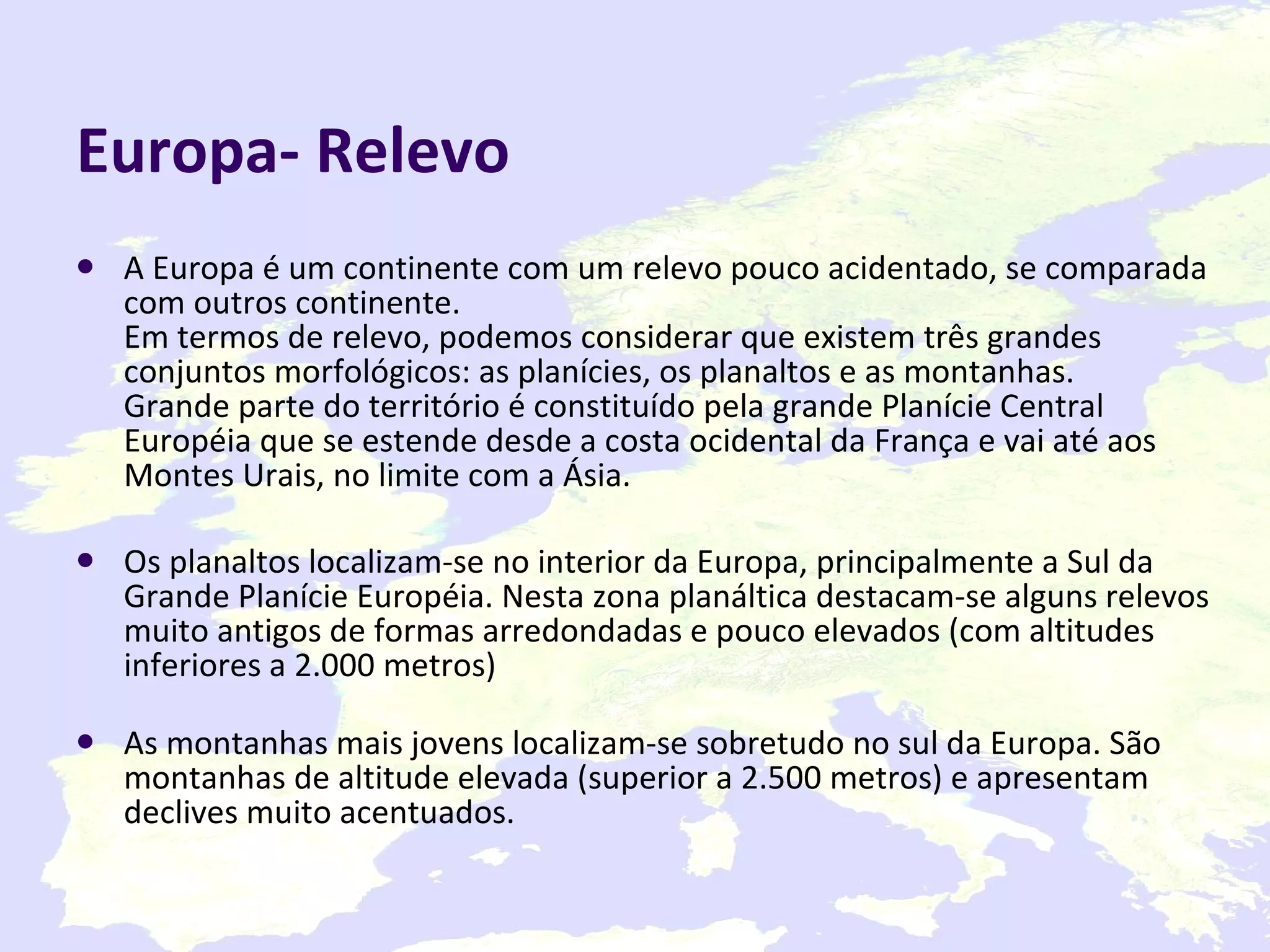 Aspectos Naturais Europa | PPT