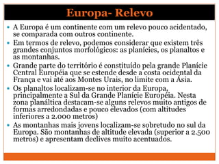 Aspectos naturais europa | PPTX