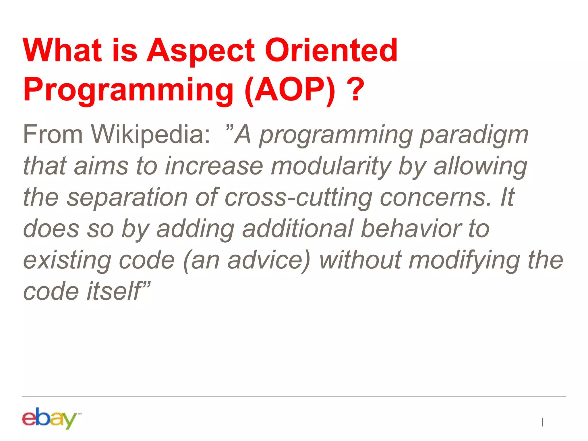 Introduction to Aspect Oriented Programming | PPT Introduction to Aspect Oriented Programming | PPT