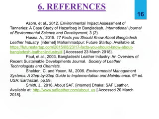 Aspects & Environmental Impacts of SAF Leather Industry, Nowapara ...