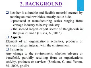 Aspects & Environmental Impacts of SAF Leather Industry, Nowapara ...