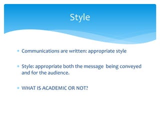 Aspects of academic writing | PPTX