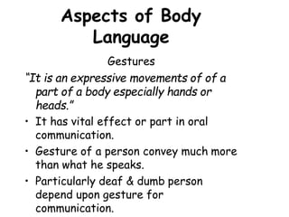 Aspects Of Body Language - by Harshal Lande.pptx
