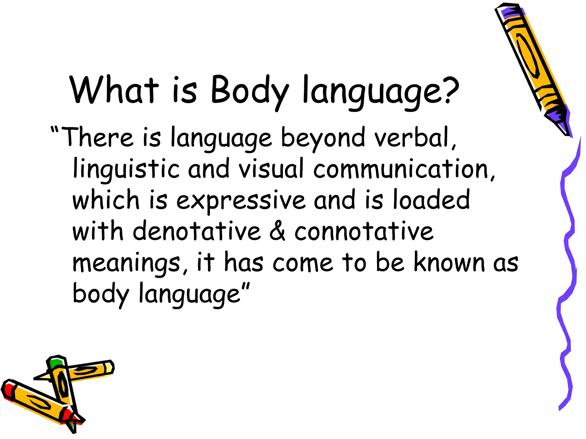 Aspects of body language ppt | PPT