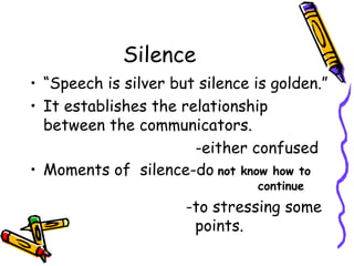 Aspects of body language ppt | PPT