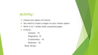 Aspects of culture ppt | PPTX