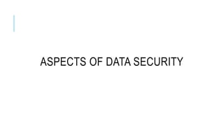 Aspects of data security | PPTX
