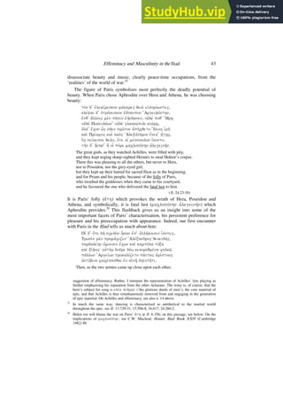 Aspects Of Effeminacy And Masculinity In The Iliad | PDF