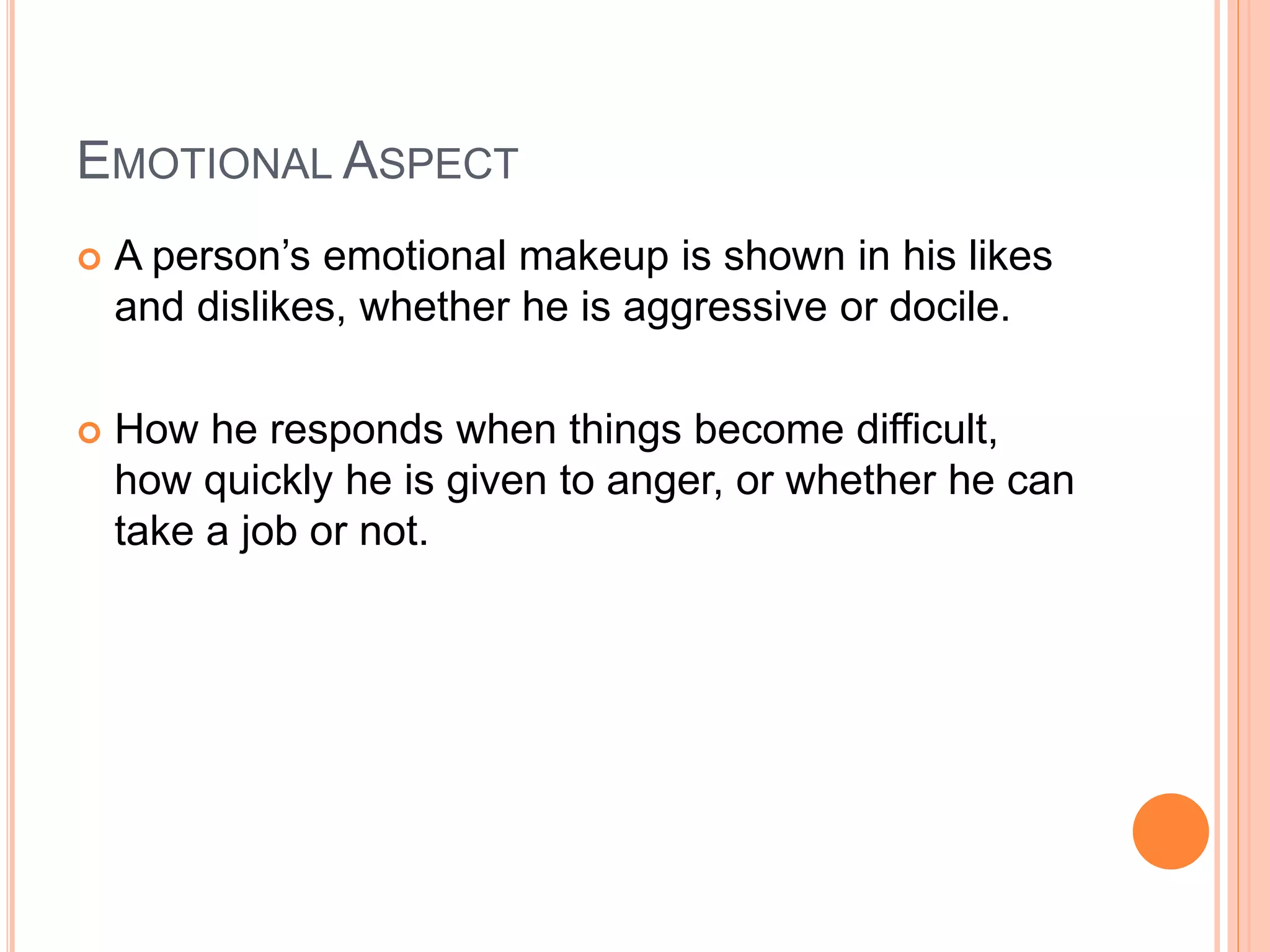 Aspects of individual's personality | PPTX