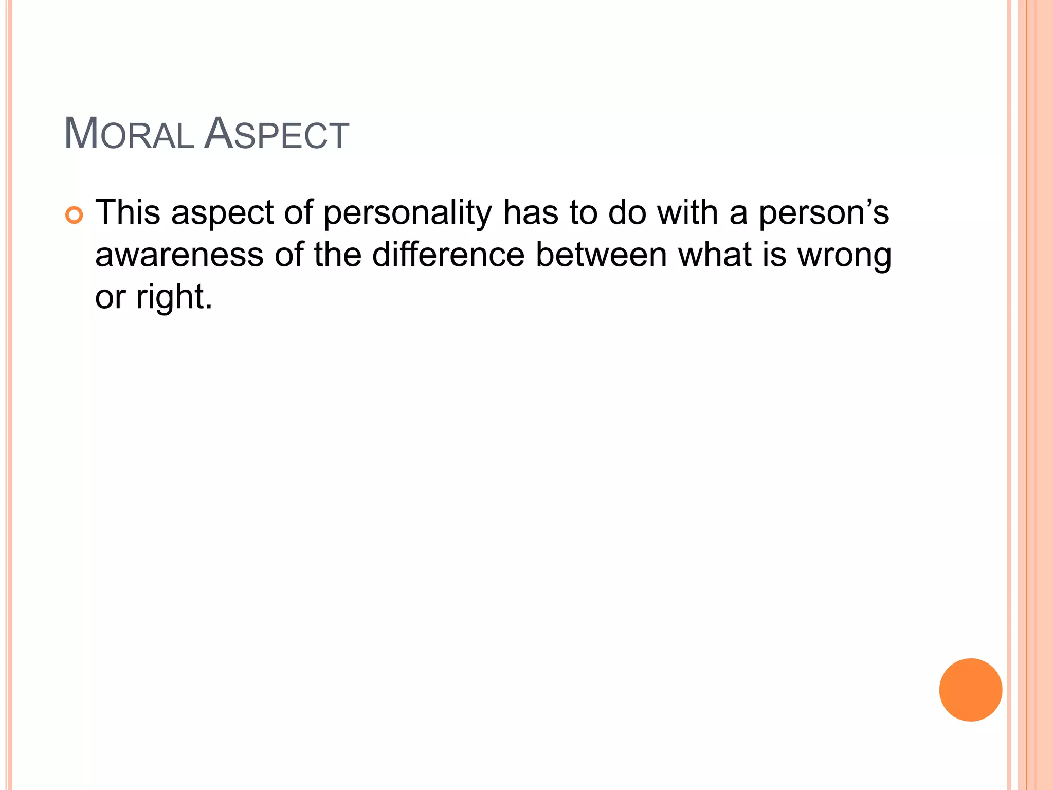 Aspects of individual's personality | PPTX