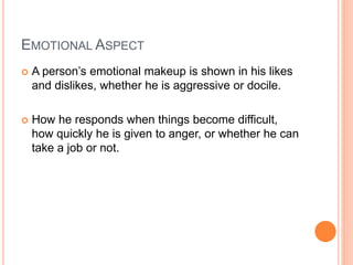 Aspects of individual's personality | PPTX