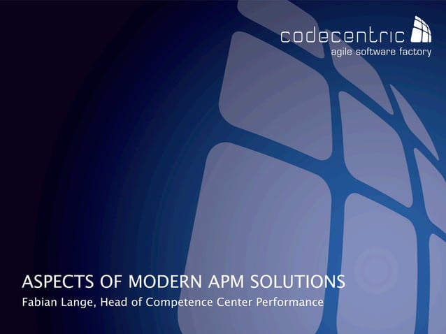 Aspects of modern APM solutions | PDF
