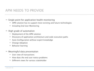 Aspects of modern APM solutions | PDF