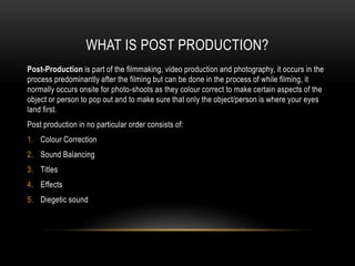 Aspects of post production | PPT